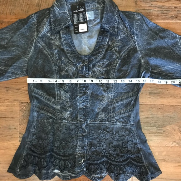 IncaCottons | Jackets & Coats | Nwt Lightweight Embroidered Cotton ...